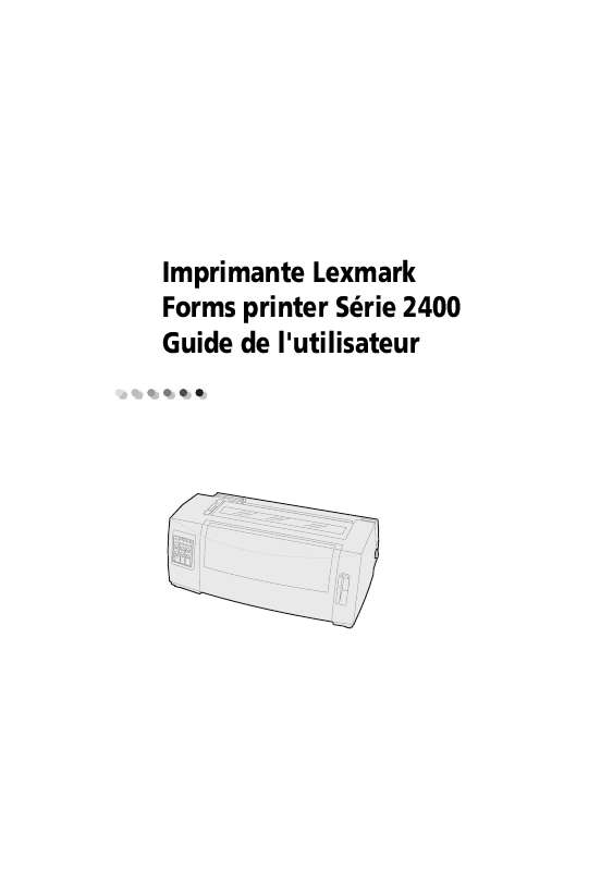 Notice LEXMARK FORMS PRINTER 2400 - imprimante Trouver une solution à un problème LEXMARK FORMS ...